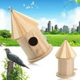 BESTYASH Natural Pine Wood Bird Nest Cozy and Safe Habitat for ...