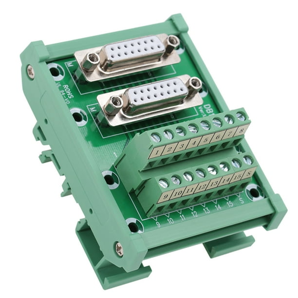 DB15 DIN Rail Interface Module Terminal Block Female Head DIN Rail ...