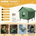 YUWENUS Heated Cat House with Escape Door for Outdoor Weatherproof Cat ...