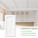 LooYee 2ft x 4ft Drop Ceiling Tiles, PVC Glue Up 24"x48" Ceiling Panel ...