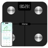 iHome Smart Wi-Fi Digital Battery Powered Bathroom Scale, Body Weight ...