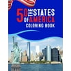 50 States Of America Coloring Book: USA 50 State Maps, Capitals ...