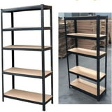 Bowoshen 70"x35"x16" 5-Tier Garage Shelving Unit, Boltless Metal Shelf ...