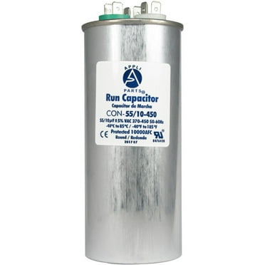 Appli Parts Dual Run Capacitor for ac 75+5 Mfd uF (microfarads) 370VAC ...