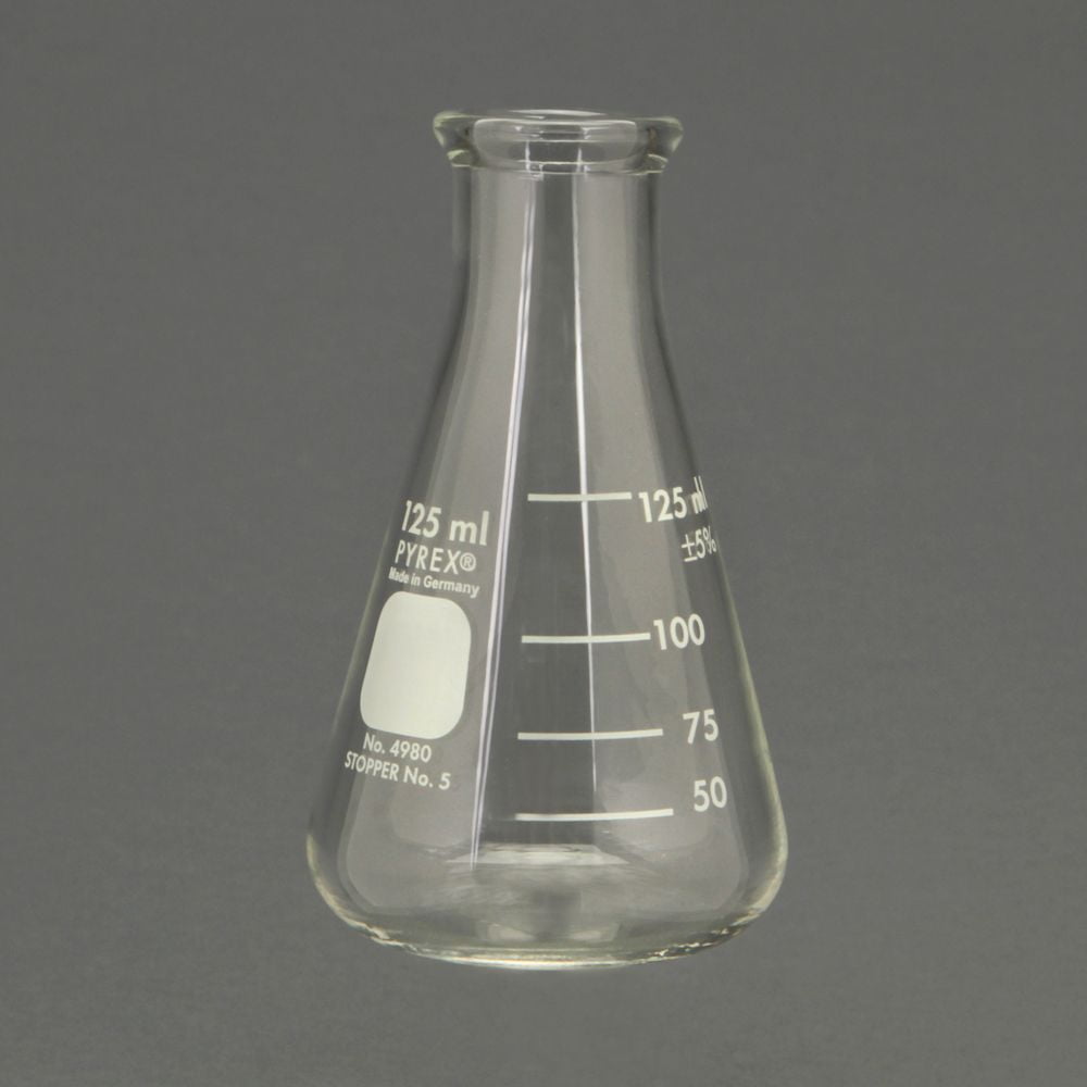 Pyrex Glass Erlenmeyer Flask, Measuring, 125 Ml - Walmart.com