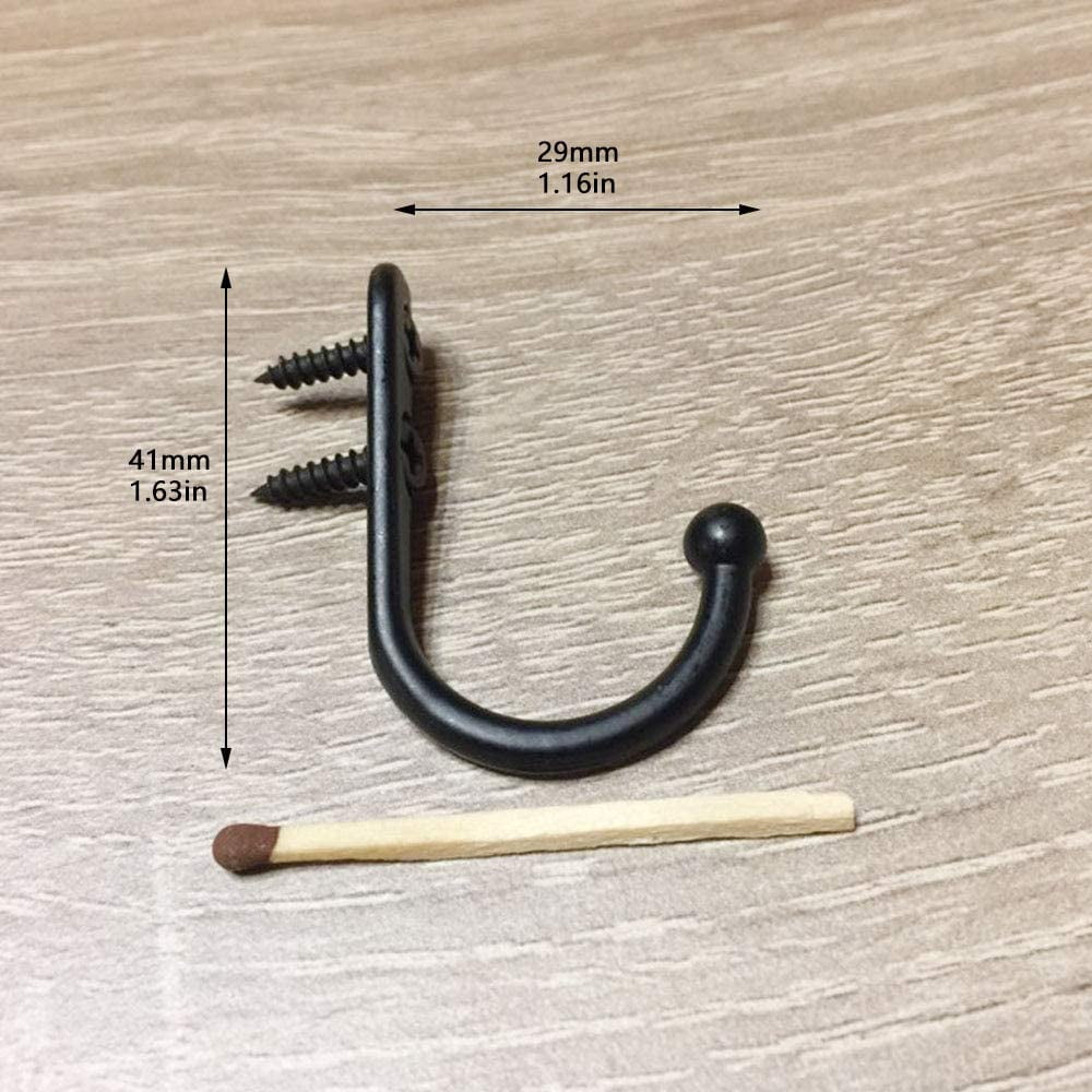 Click here for Funavi 10pcs Single Hooks Black Wall Hooks Black C... prices