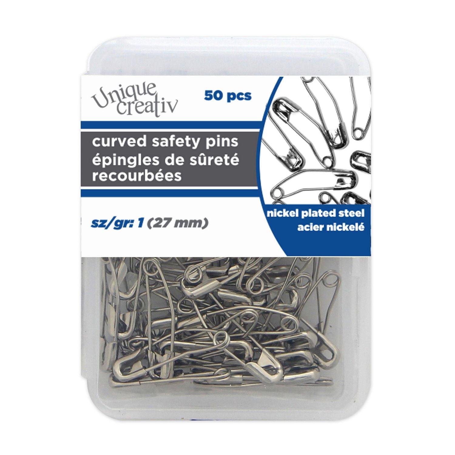 Click here for Unique Creativ Curved Safety Pins  27 Mm  50‑pack... prices