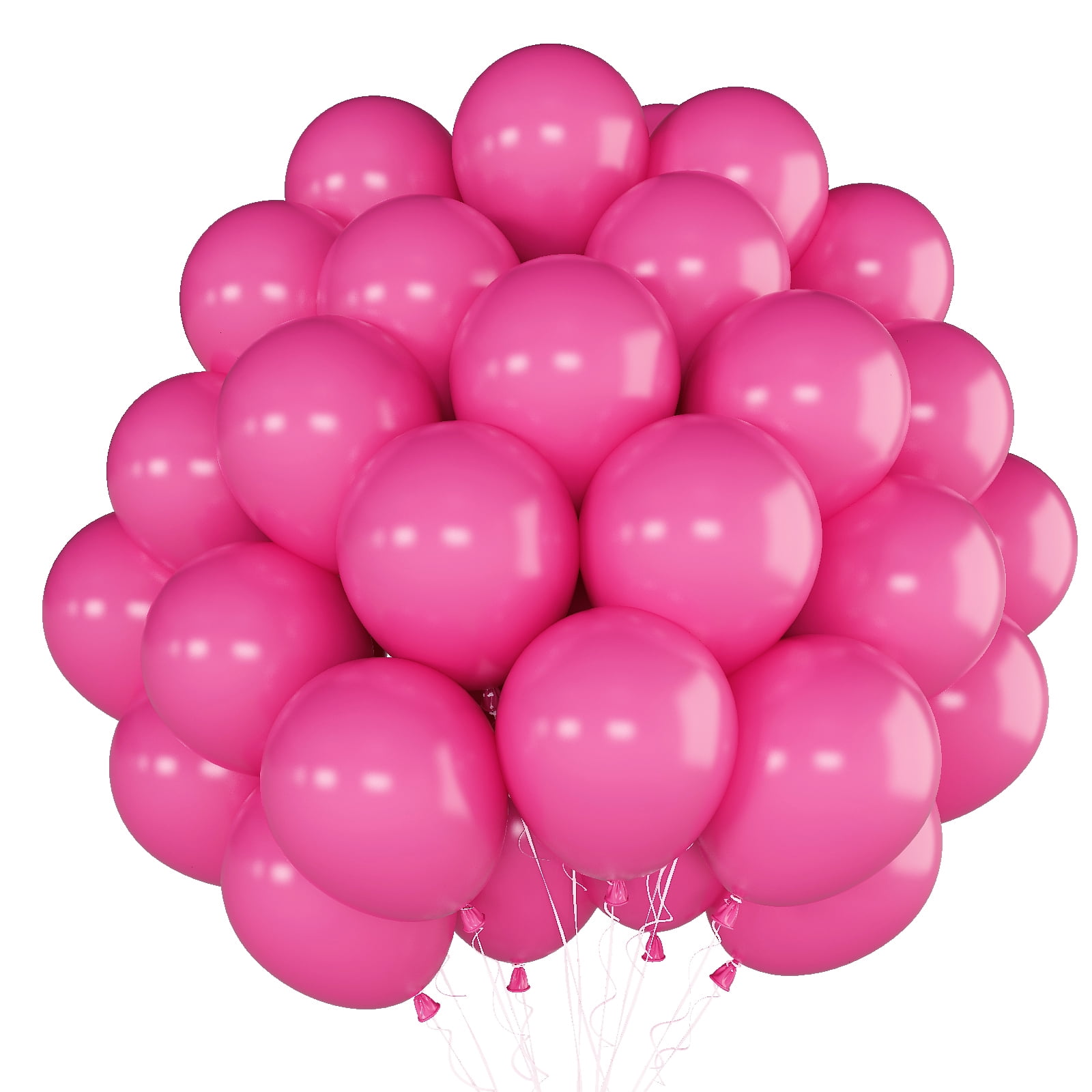 KAINSY Hot Pink Latex Balloon 12inch 77pcs Balloons Party Decorations ...