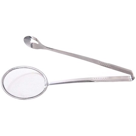 Kitchen Colander Strainer, Stainless Steel Fine Mesh Filter Forceps Oil ...