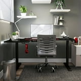 Devan Steel L-Shaped Gaming Desk with USB Ports, Black - Walmart.com