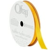 Offray Ribbon, Yellow Gold 3/8 inch Single Face Satin Polyester Ribbon ...