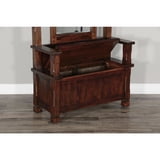Sunny Designs Santa Fe 78" 4-hook Farmhouse Wood Hall Tree in Dark ...