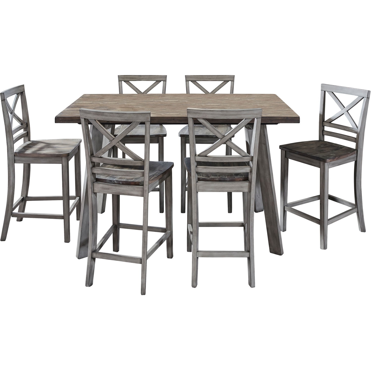 Cambridge Garden Grove 7-Piece Counter-Height Wood Dining Set - Walmart.com