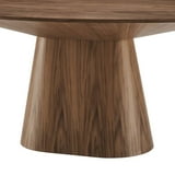 75 Inch Dining Table, Walnut, Wood, Oval, Kitchen Cafe Bistro ...
