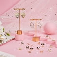 1 Box 24Pcs Brass Stud Earring Findings Bowknot with Horizontal Loops ...