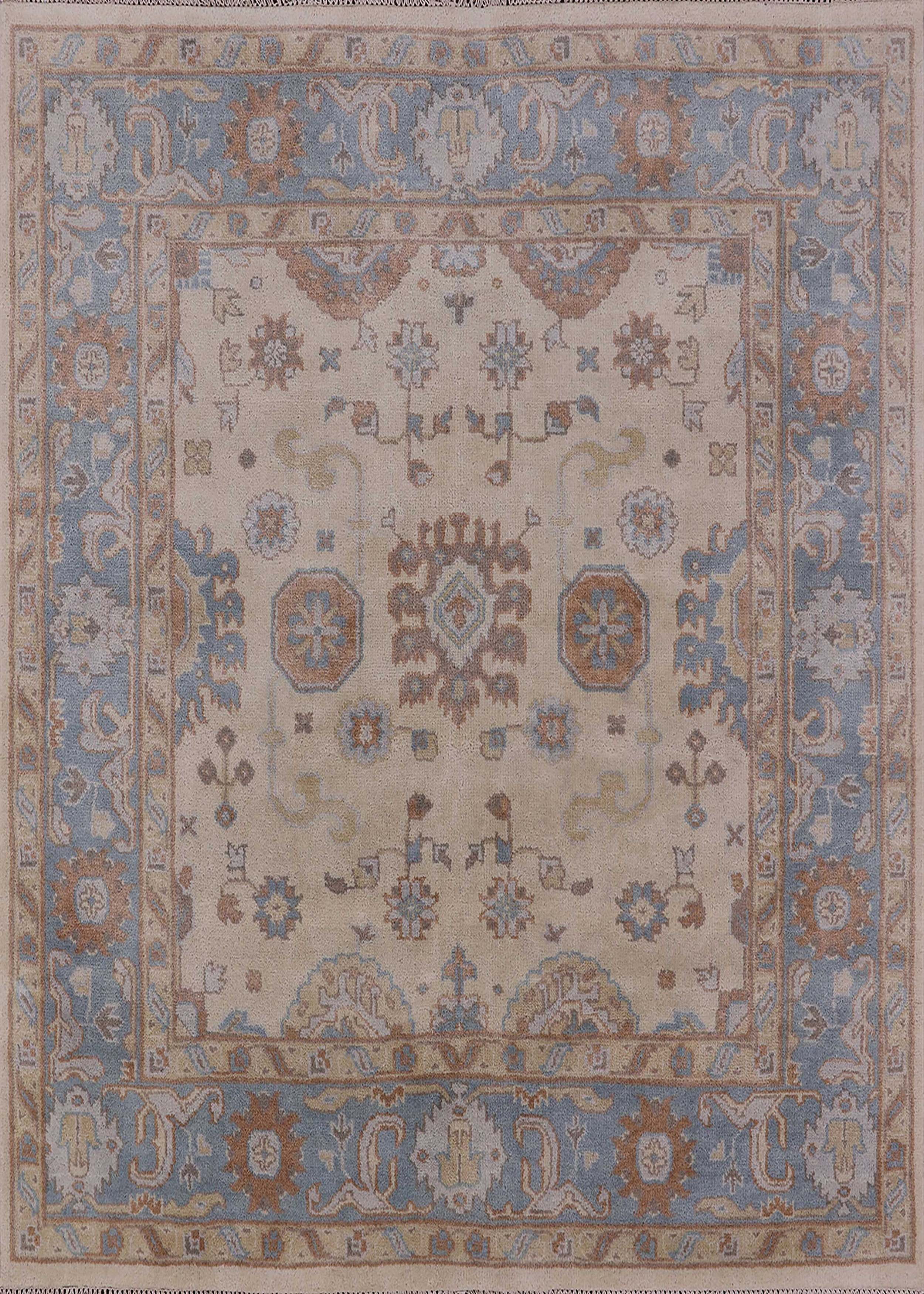 Ahgly Company Indoor Rectangle Mid-Century Modern Rose Purple Oriental ...