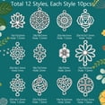 1Box 120Pcs 12 Styles Tibetan Style Alloy Connector Charms Flower Mixed ...