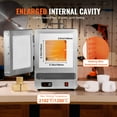 VEVOR Tabletop Kiln Melter, 1500W Electric Kiln, 2192℉ Max Temperature ...
