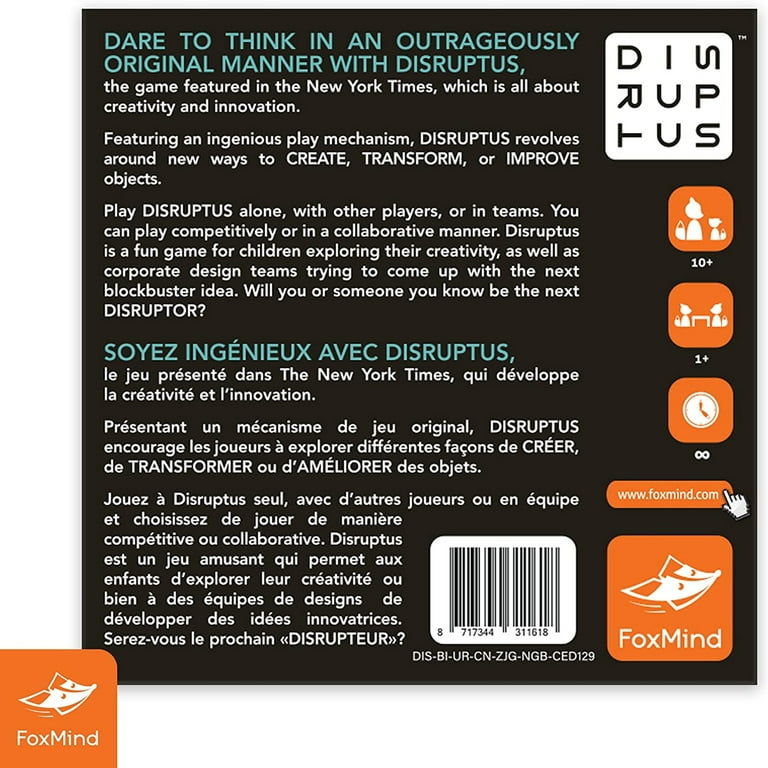 Creative Thinking Games FoxMind Disruptus Creative Thinking Game ...