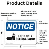 (2 Pack) Food Only Refrigerator Sign - Walmart.com