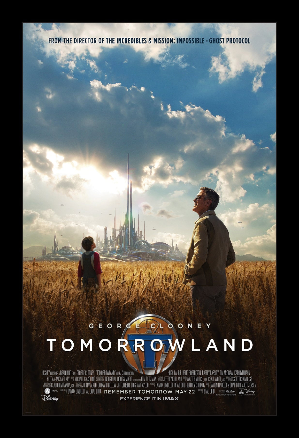 TOMORROWLAND - 11x17 Framed Movie Poster - Walmart.com