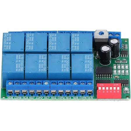DC 12V Relay Board 8 Channel Relay Switch Module RS485 Serial Port PLC ...