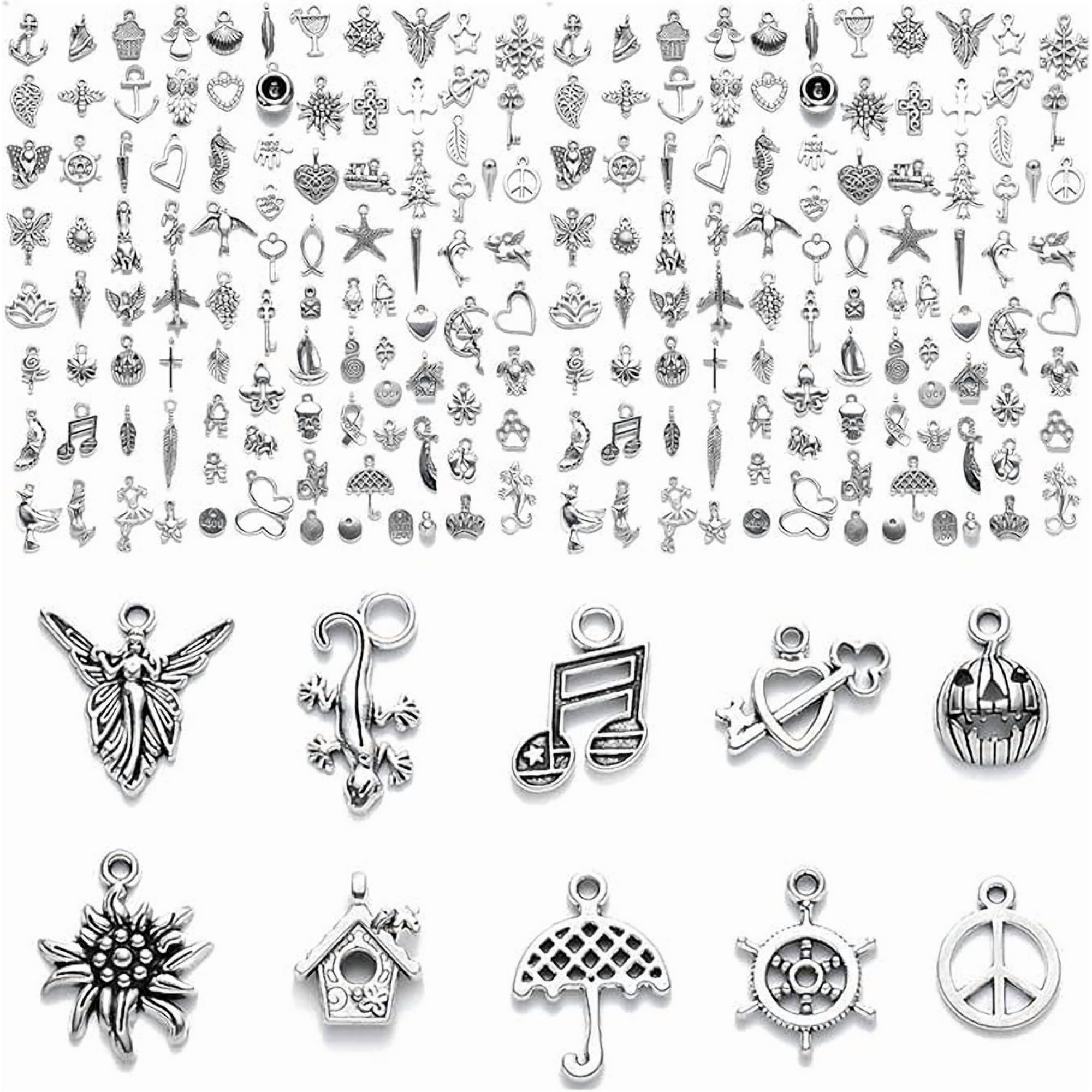 Click here for Zynery 200 Pcs Jewelry Making Silver Charms Mixed... prices