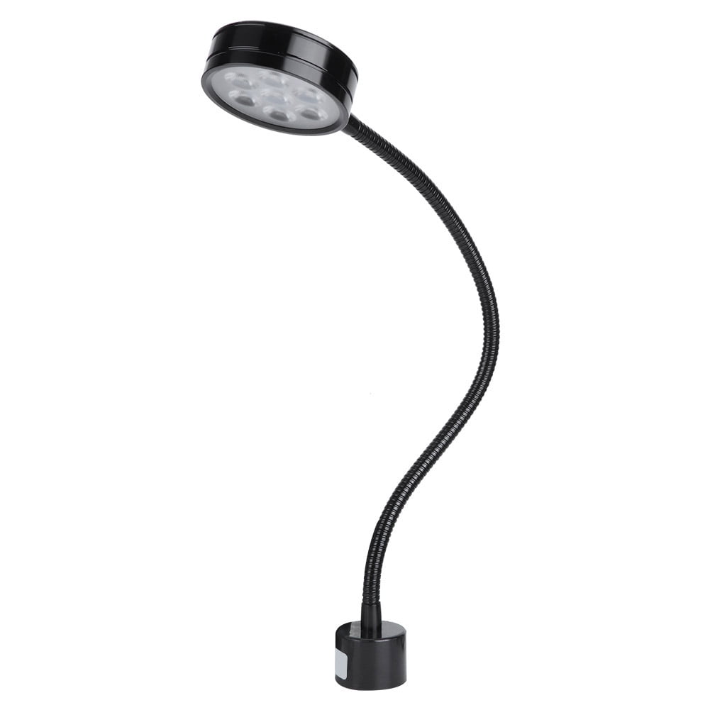 Black Goose-Neck 7W Work Desk Light, LED Desk Light Gooseneck Lamp ...
