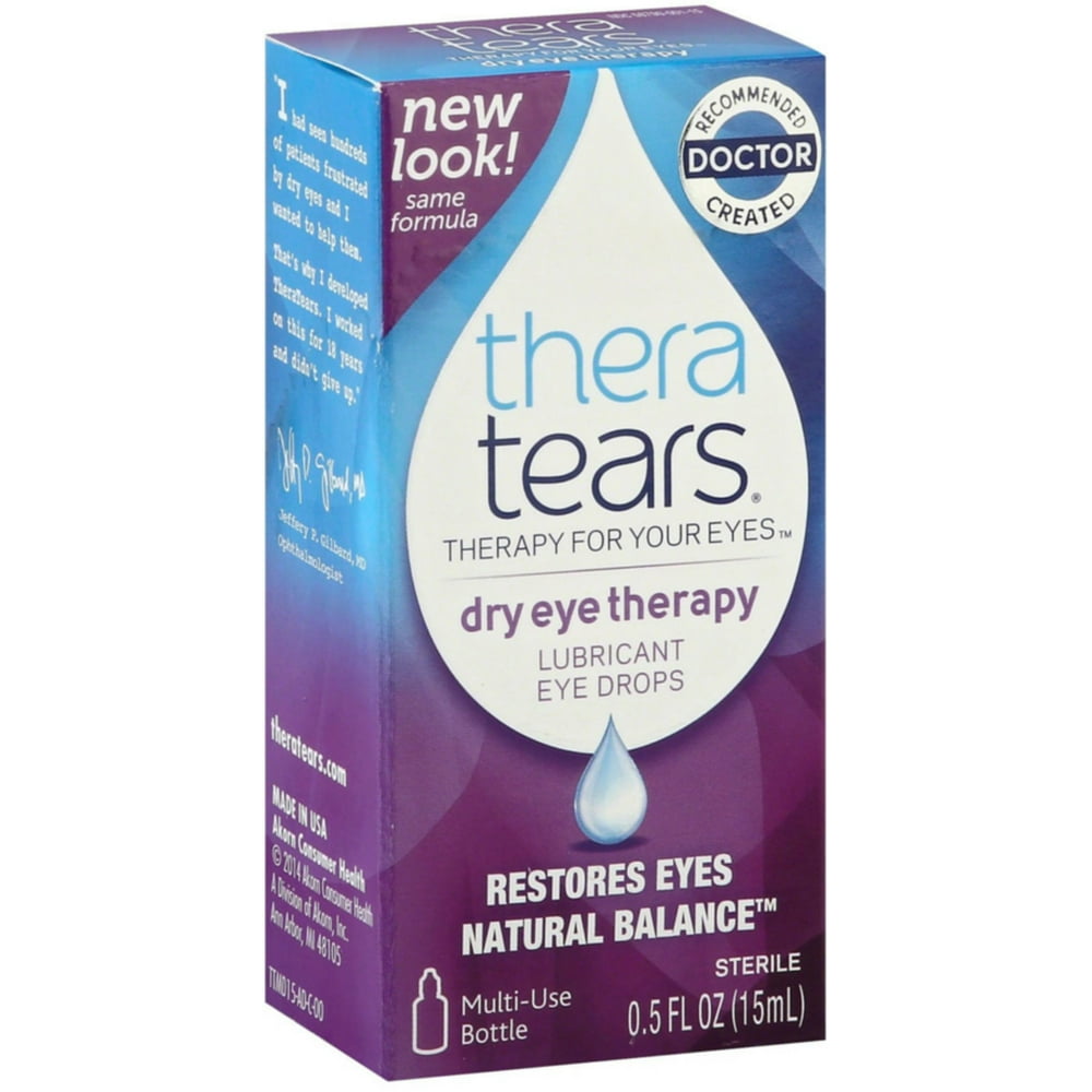 TheraTears Lubricant Eye Drops 0.50 oz (Pack of 4) - Walmart.com ...