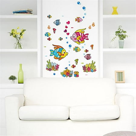 Cartoon Fish-2 - Medium Wall Decals Stickers Appliques Home Decor ...
