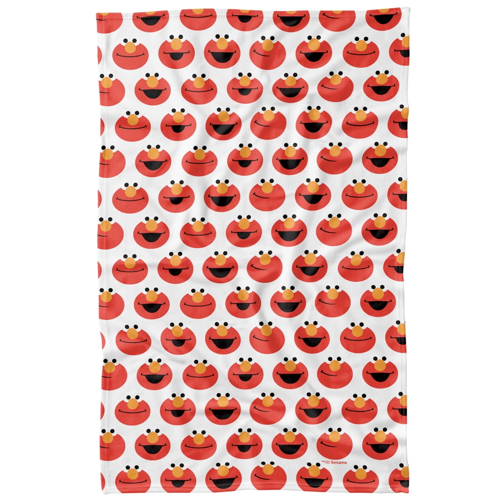 Sesame Street Simple Elmo Pattern Officially Licensed Fleece Blanket 36 ...