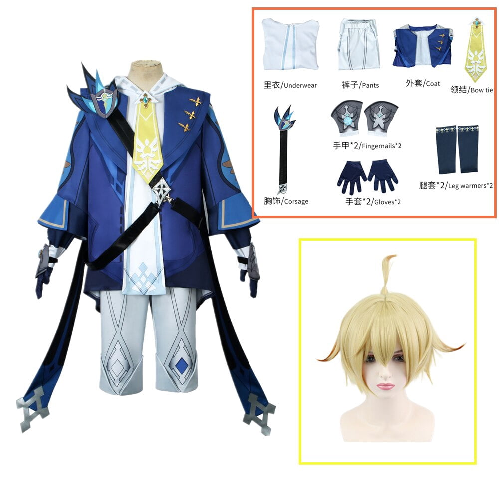 Disfraz de Cosplay de Genshin Impact Mika para hombre y mujer, ropa de ...