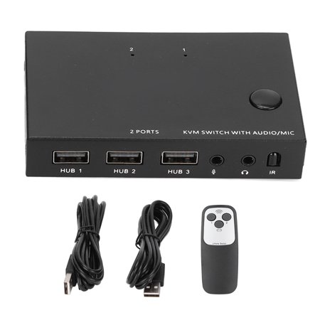 Spptty KVM Switch 2 In 1 Out 10Gbps High Definition Multimedia ...