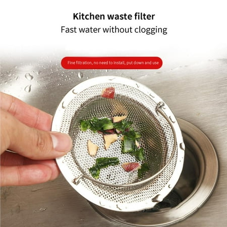 3pcs Sink Drain Filter Basin Strainer Stainless is made of high Mesh ...
