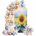 6FT Arch Backdrop Covers, Sunflower Summer Wedding Arch Cover Stretchy ...