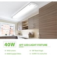 4FT LED Flush Mount Puff Lights, 40W 4500LM, 4000K Neutral White, 48 ...