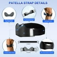 Upgrade Silicone Patellar Tendon Support Strap, Adjustable Non-Slip ...