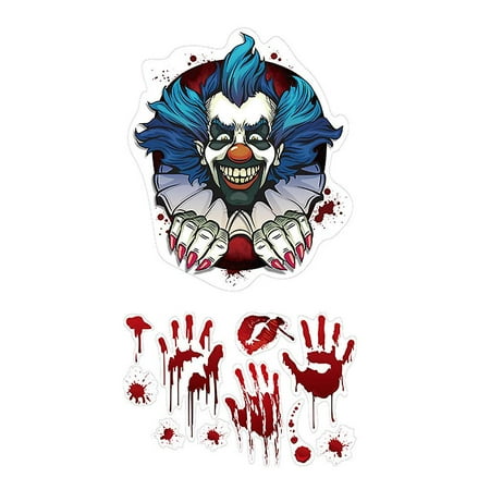 1 Set Sticker Scary Terrify Horror Toilet Decal Bloody Handprint ...