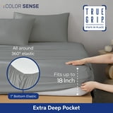 Color Sense 6-Piece 800 Thread Count Gray Cotton Rich Adult Bed Sheet ...