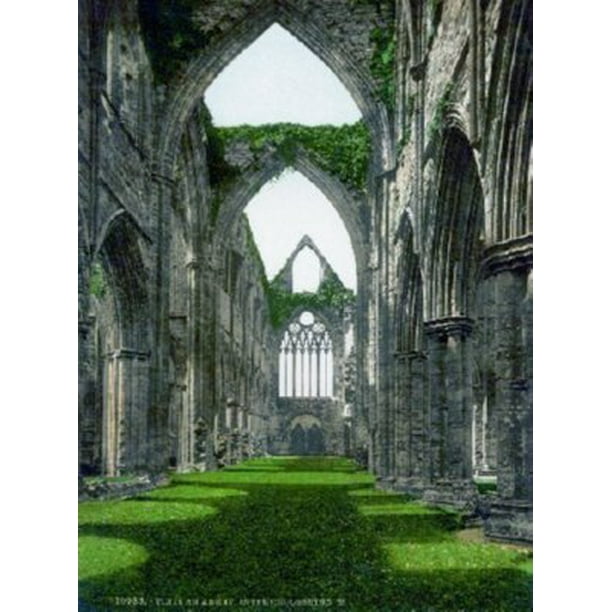 Tintern Abbey poster 12x16 Art Print on Metal Sign 12in x 16in Multi ...