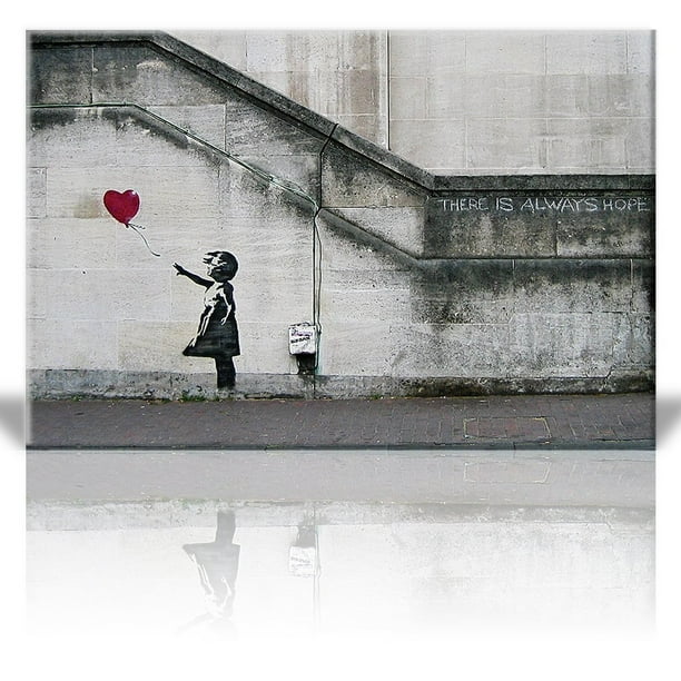 wall26 - there is always hope balloon girl by banksy graffiti canvas ... wall26 - there is always hope balloon girl by banksy graffiti canvas ...