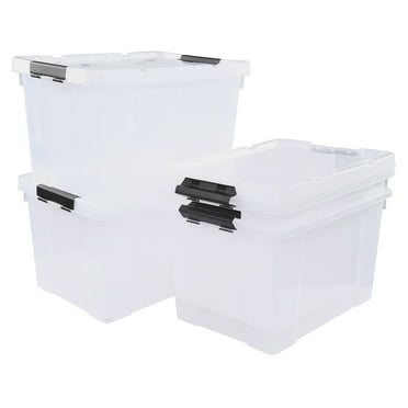 Superio Storage Containers With Wheels (2 Pack), Stackable Large ...