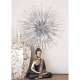 DecMode Silver Metal Starburst Wall Decor with Orb Detailing (3 Count ...