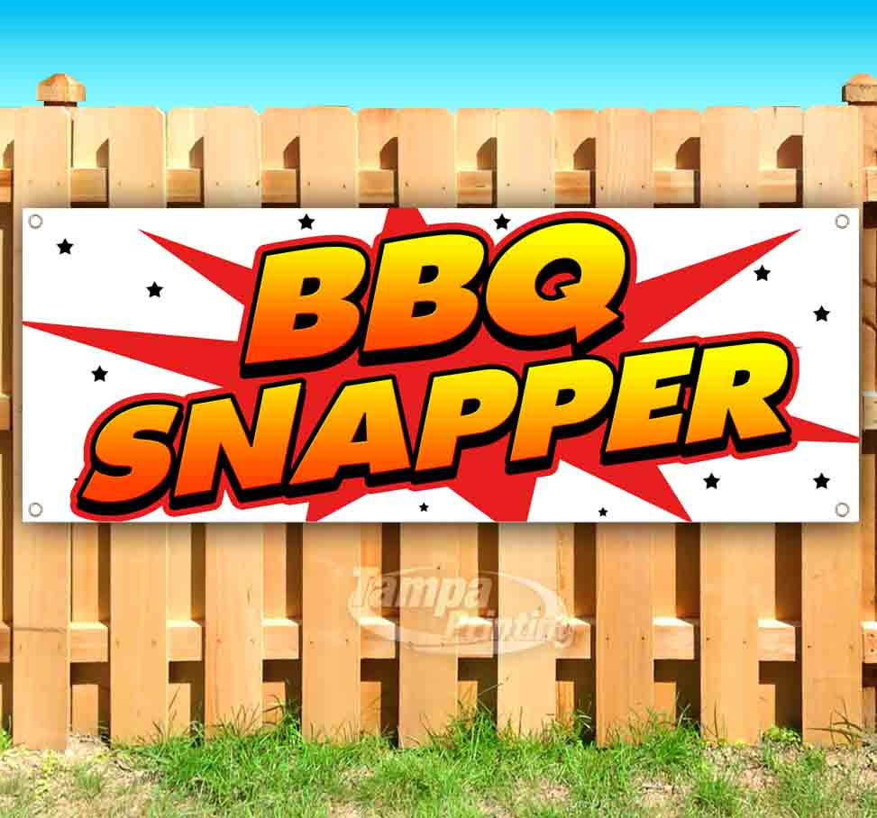 BBQ Snapper 13 oz Vinyl Banner With Metal Grommets - Walmart.com