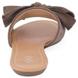 Gallery Seven Suede Bow Slide Sandals for Women - Walmart.com