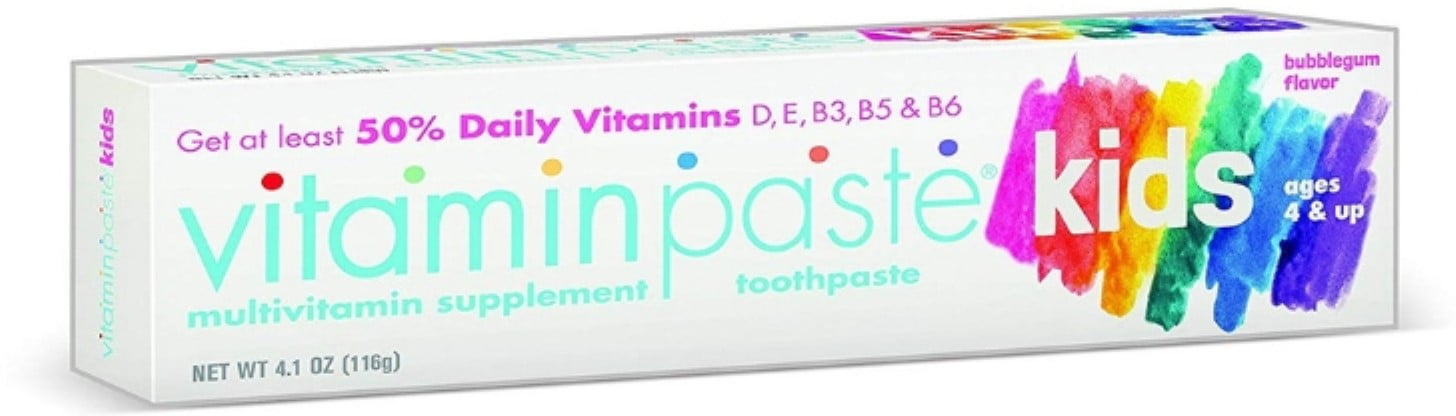 Vitaminpaste Kids Toothpaste, Bubblegum Flavor, 4.1 oz - Walmart.com
