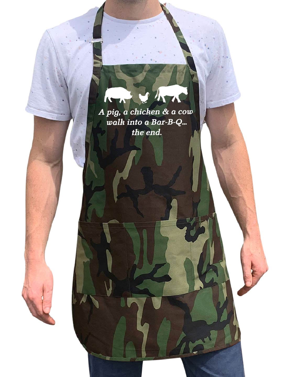 ApronMen, Funny Aprons For Men - A Pig, A Chicken, & A Cow Walk Into A ...