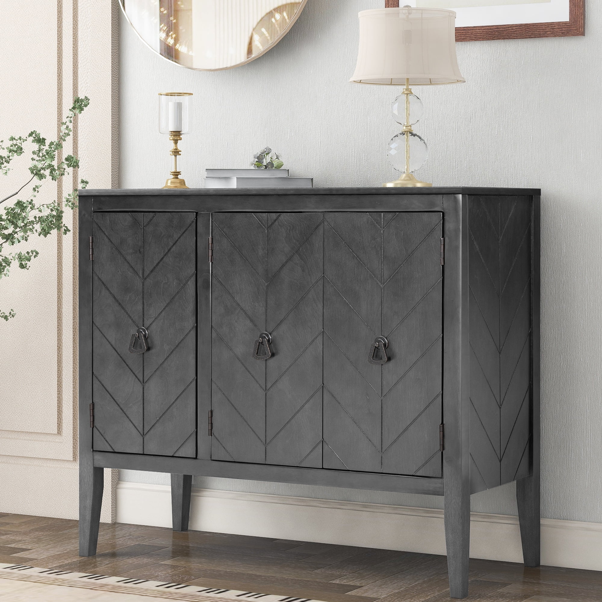 Clearance! Sideboard Buffet Storage Cabinet, Solid Wood Accent Cabinets ...