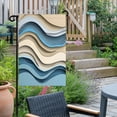 Blue Brown Garden Flag 12x18 Inch Gradient Wave Abstract Water Ripples ...