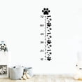 3 PCS/Set Height Chart Paw Prints Height Chart Black Pet Paw Wall ...